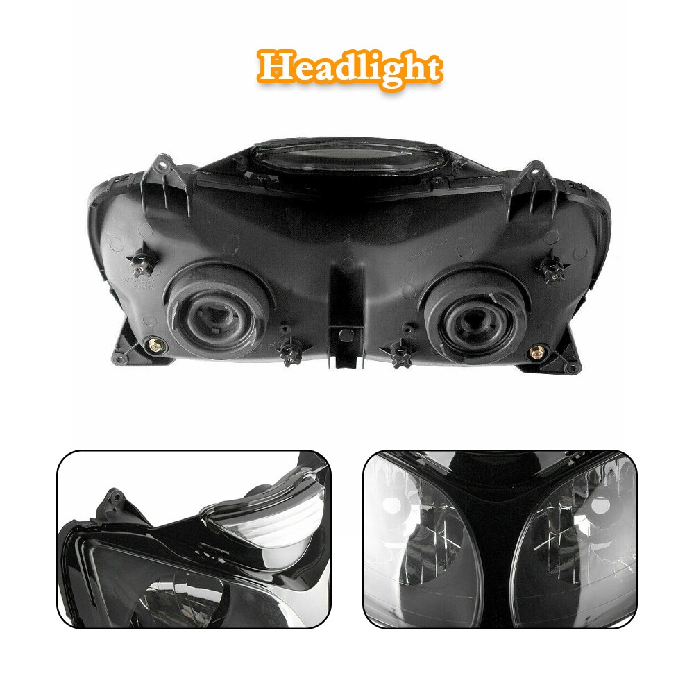 Headlight Headlamp Assembly Waterproof For Kawasaki Ninja ZX12R 2000 ...