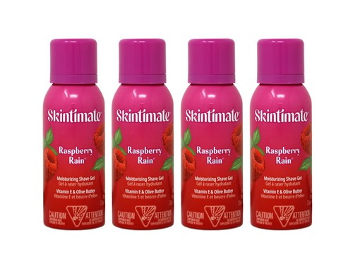 4 Pack of SKINTIMATE Raspberry Rain Travel Size Shave Gel 2.75oz | eBay