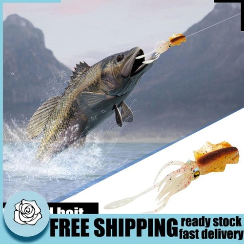 Floating Squid Wobblers 15.5cm Snapper Fishing Soft Lures for Saltwater ...