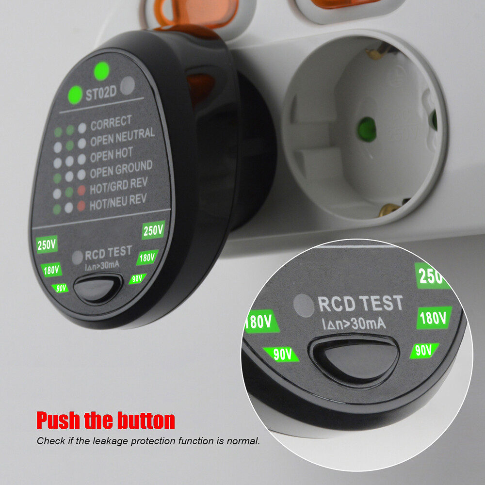 MESTEK RCD Electric Socket Tester Automatic Neutral Live Earth B1J0 | eBay