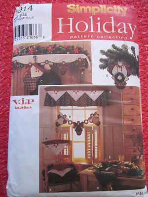 Simplicity 7914 CHRISTMAS DECORATIONS SANTA ANGEL HOLIDAY SEW PATTERN ...