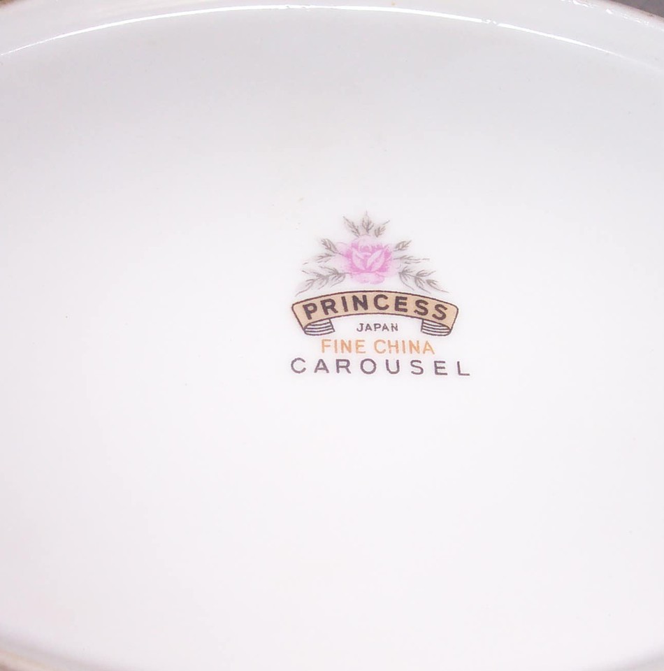 CAROUSEL BY PRINCESS CHINA JAPAN 6 5/8 B & B PLATE GRAY GOLD WHEAT ...