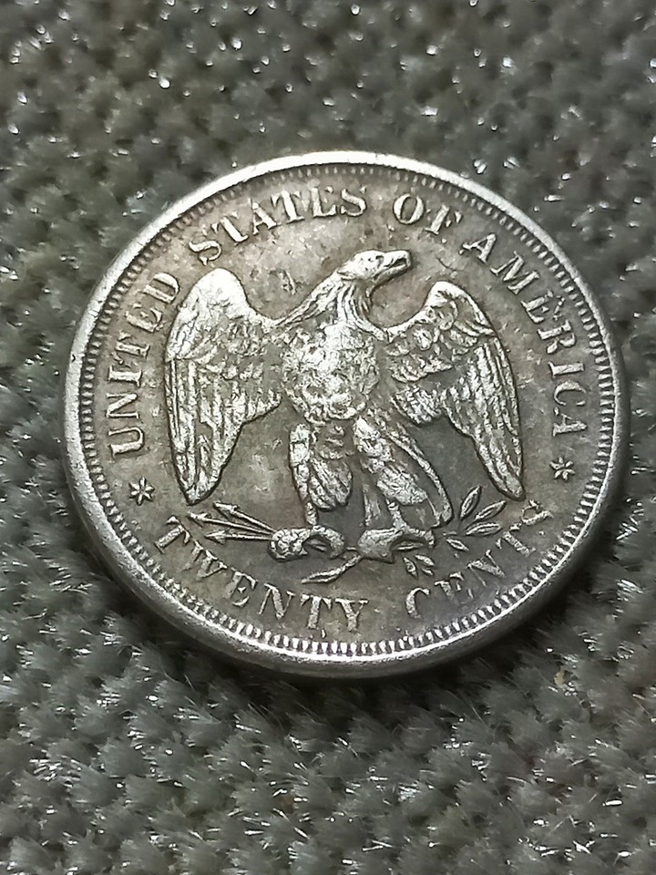 Coin twenty cents ( 20 cents ) 1876 US , Seated freedom | eBay