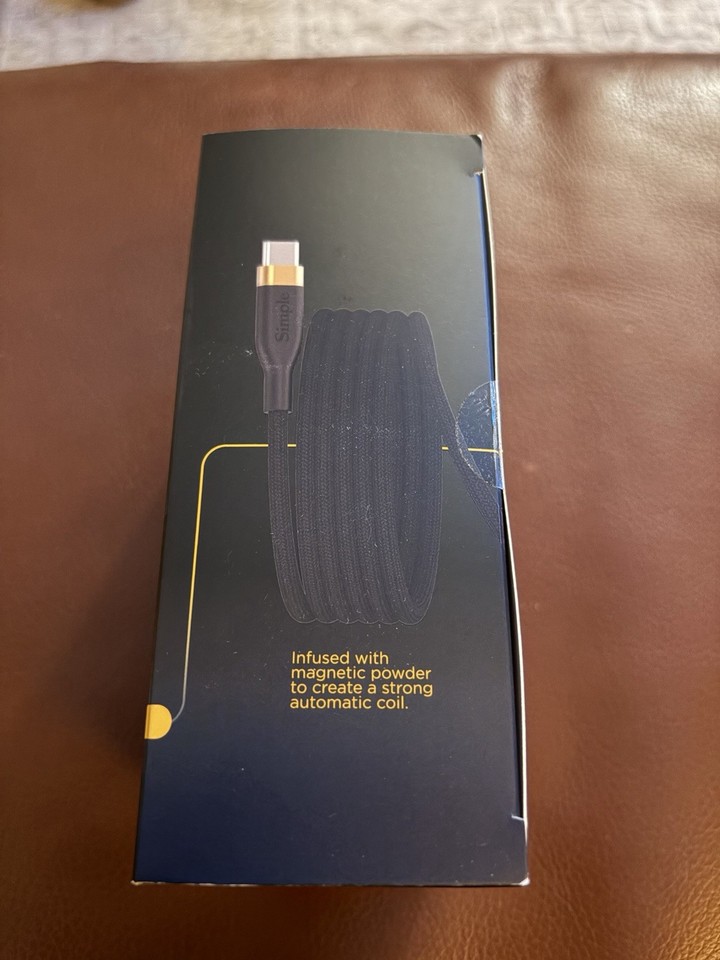 Simple Black Automatic magnetic cable. 10 FT, USB C to USB C | eBay