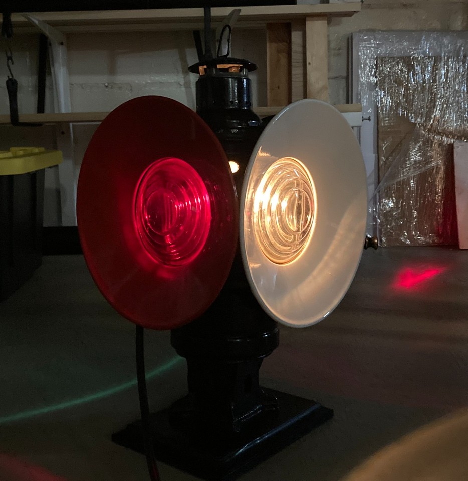 Railroad Switch Lamp, Refurbished and Illuminated | eBay