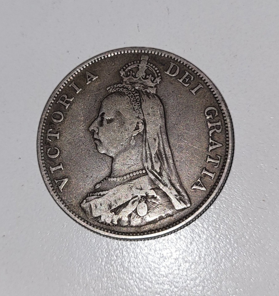1987 Queen Victoria Double Florin. VF-30 Grade. Rare Coin. Great ...