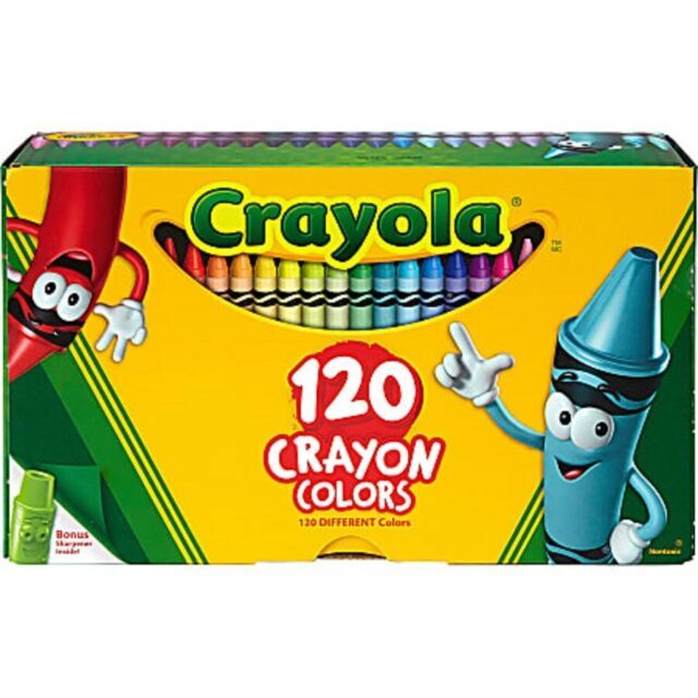 Crayola 52-6920 Giant Chest of 120 Color Crayons With Sharpener for ...