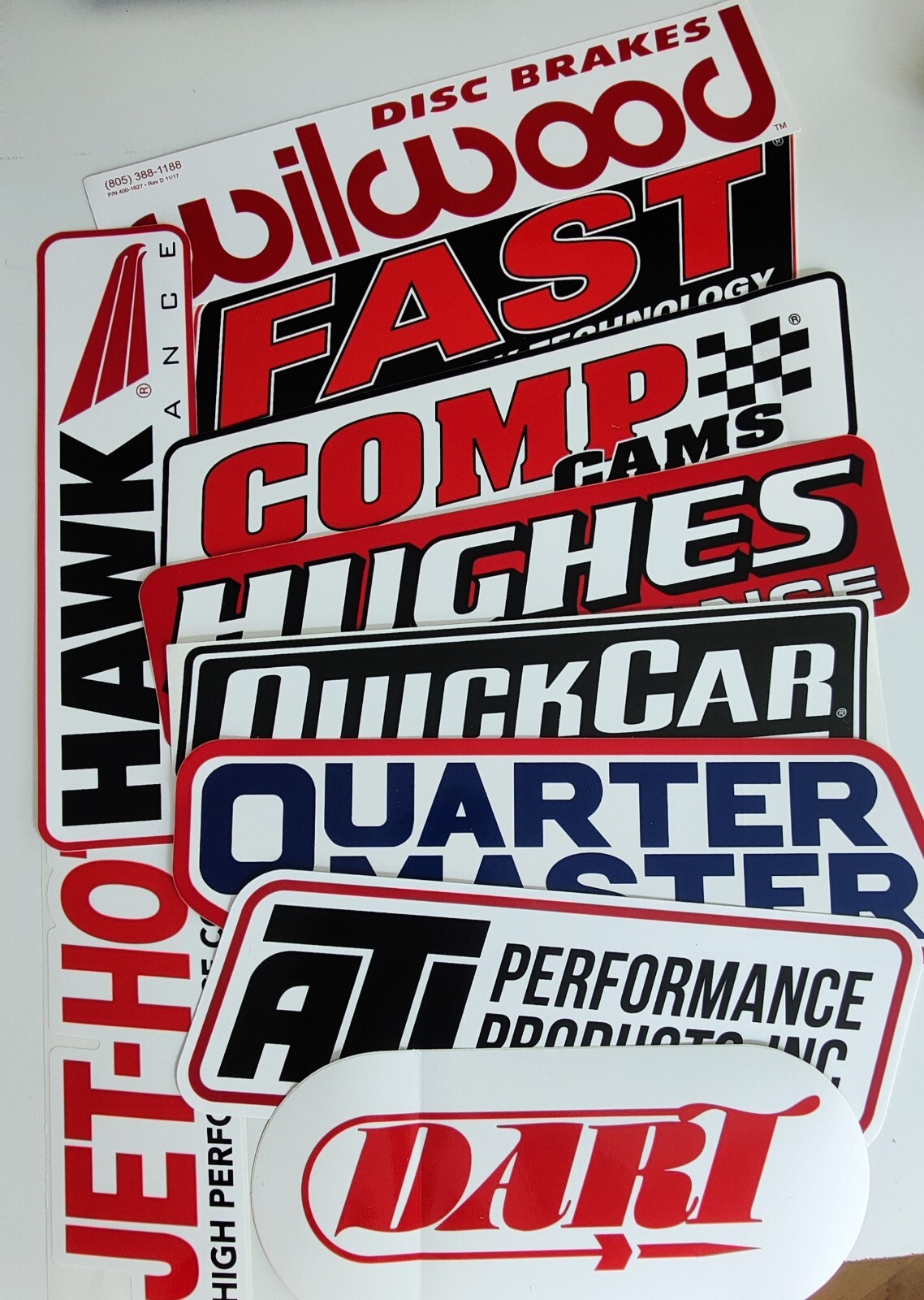 BIG Fender decal lot of 10 vinyl racing decal stickers NHRA NASCAR ...
