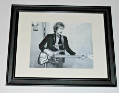 Framed Bob Dylan with Bass Guitar 1964 in Studio, Beautiful! 14" by 17 ...