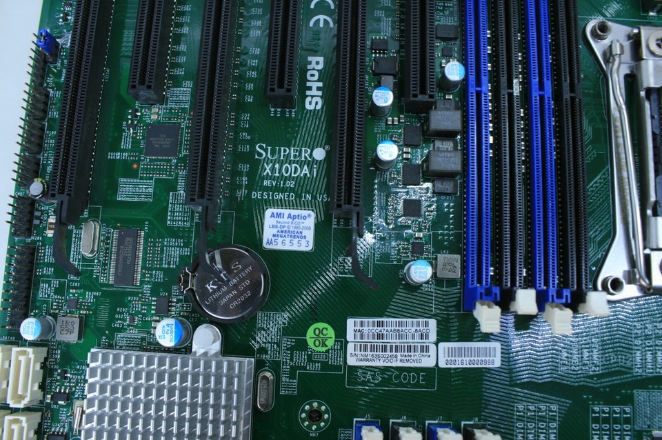 SUPERMICRO SERVERBOARD X10DAI: C612 LGA2011-3 DDR4 ATX, W/ 2X E5-2630 ...