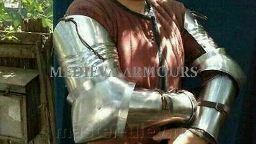 Medieval Knight Wrist Armor Warrior LARP Pair Of Gothic Arm Guard Full ...