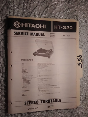 Hitachi ht-320 service manual original repair book stereo turntable | eBay