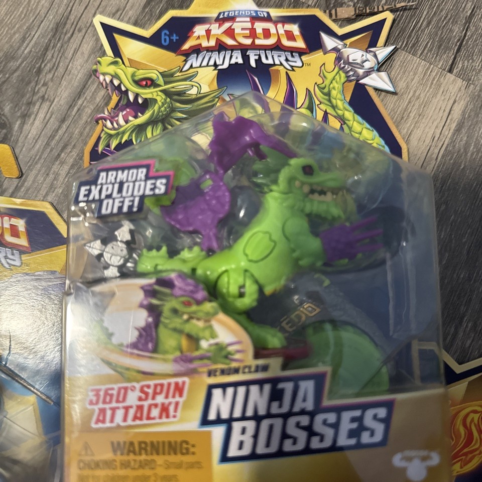 Legends of Akedo Ninja Fury Ninja Boses Cyber Blade Scorched Claw Venom ...