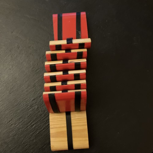 Jacob's Ladder Wooden Retro, Folk, Fidget Toy, Cascading Tumble Blocks ...