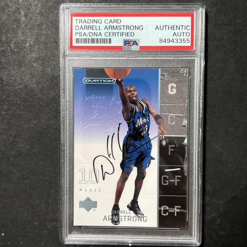 2002 Upper Deck Ovation #62 Darrell Armstrong Signed Card AUTO PSA ...