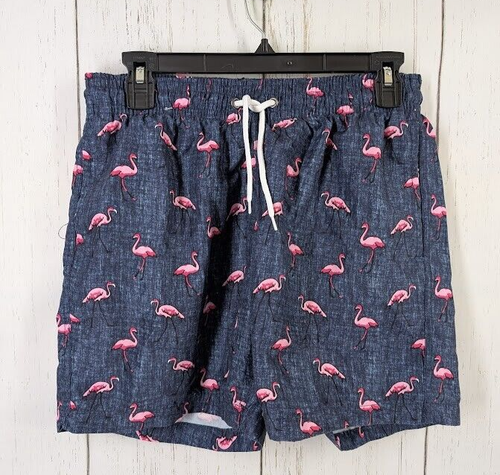 Trunk Size Medium Mens Blue Pink Flamingo Swimming Board Trunks | eBay