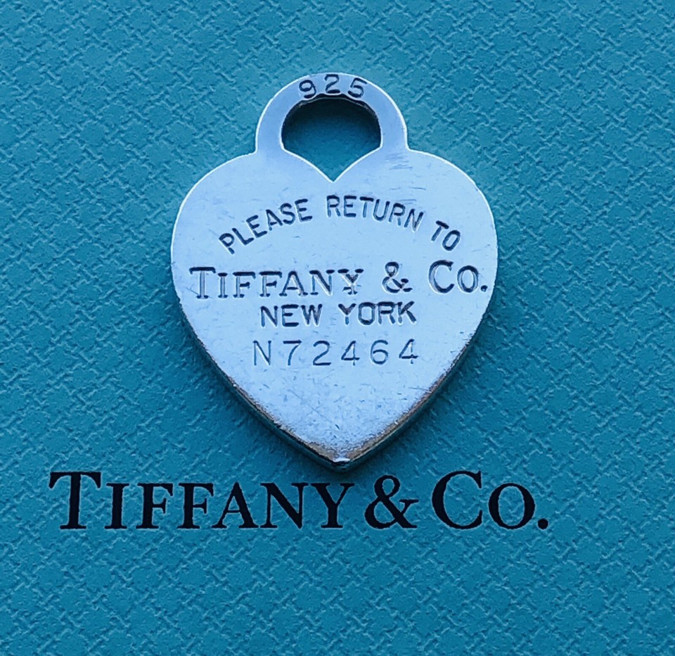 Please Return To Tiffany & Co. Sterling Silver 925 Heart Tag Pendant ...