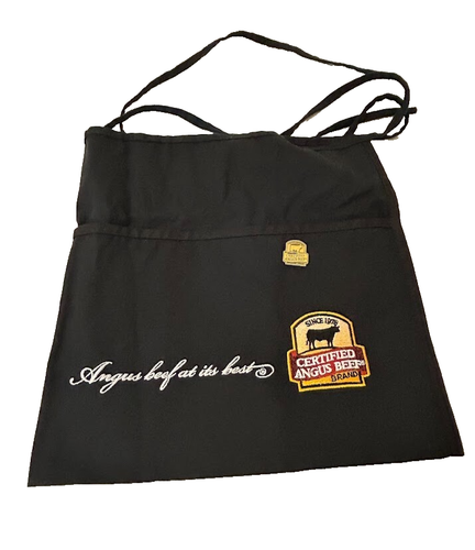 Certified Angus Beef Cooking Waist Apron Black Embroidered Patch Pin | eBay