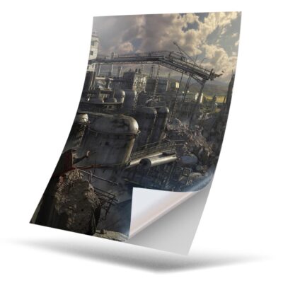 1 x Vinyl Sticker A4 - Post Apocalyptic Industrial Buildings #46173 ...