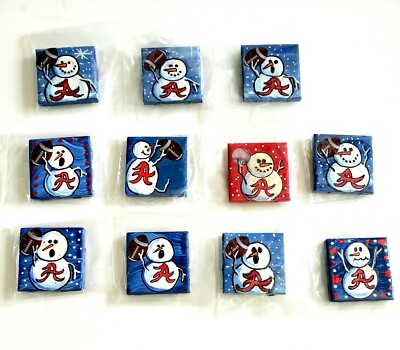 Alabama Football Holiday Christmas Hand Crafted Snowmen Magnets | eBay