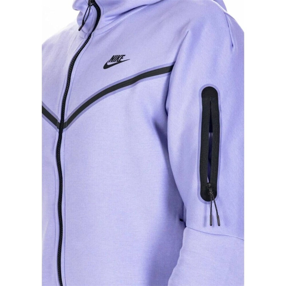 Men Size Small Nike Tech Fleece Purple Black Hoodie Full Zip Hooded ...