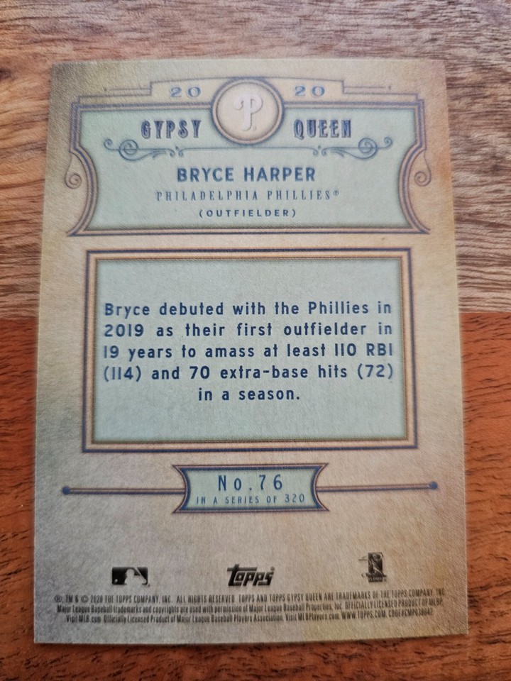 2020 Topps Gypsy Queen Bryce Harper 76 Philadelphia Phillies | eBay