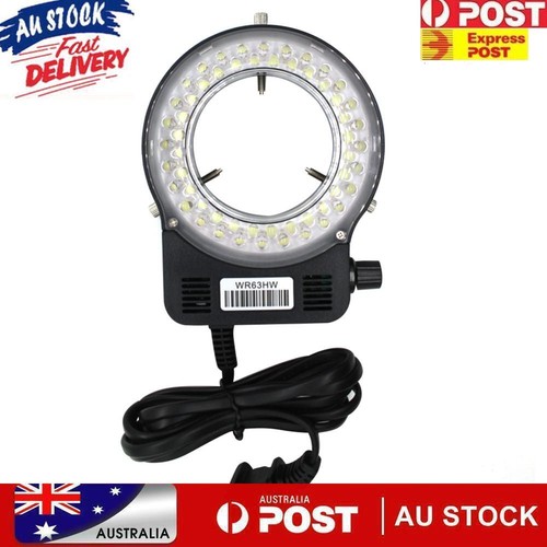 Portable 56LEDs ABS Adjustable Microscope Ring Light Illuminator Lamp ...