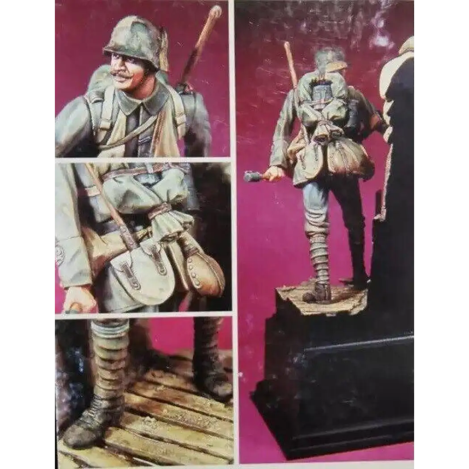 1/16 Resin Model Kit German Soldier Grenadier WW1 (with big base ...