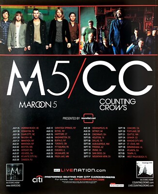 2008 MAROON 5 / COUNTING CROWS Genuine Vintage Print Ad Tour Promo | eBay