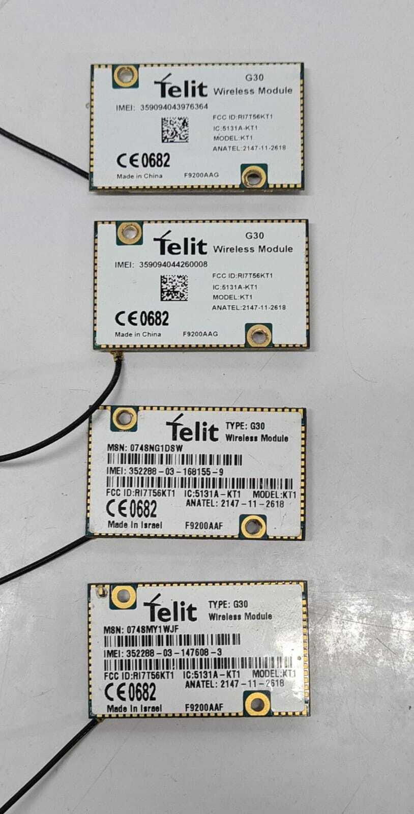 [LOT OF 6] Telit G30 Wirless Module KT1 F9200AAG R17T56KT1 With Support ...