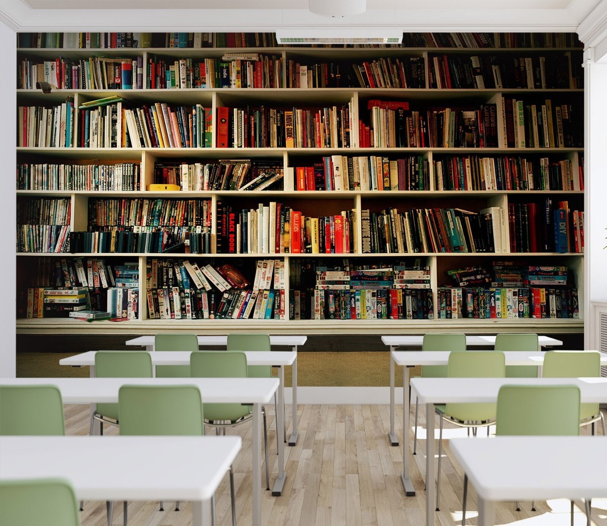 Library Book Wallpaper Mural