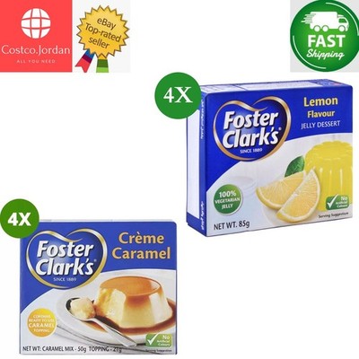 Foster Clark's Creme Caramel + Vegetarian Gelatin Lemon jelly ⭐ FAST ...