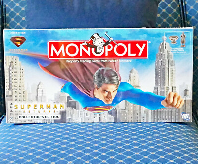NEW Superman Monopoly Board Game Sealed 2006 Parker Bros. Superman ...