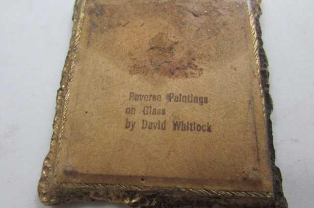 Signed Miniature Artisan Painting Air Balloon Reversed Glass David ...