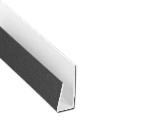 Hollow Soffit Board Grey 5m Cladding UPVC Anthracite Panel Cladding ...
