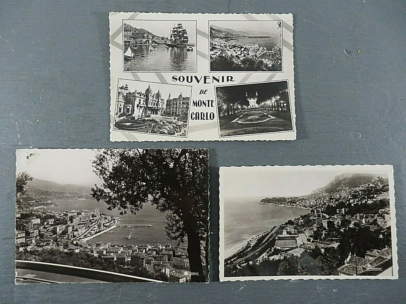 Lot of 3 Vintage Monte Carlo Monaco Landscape Photo Postcards Unused | eBay