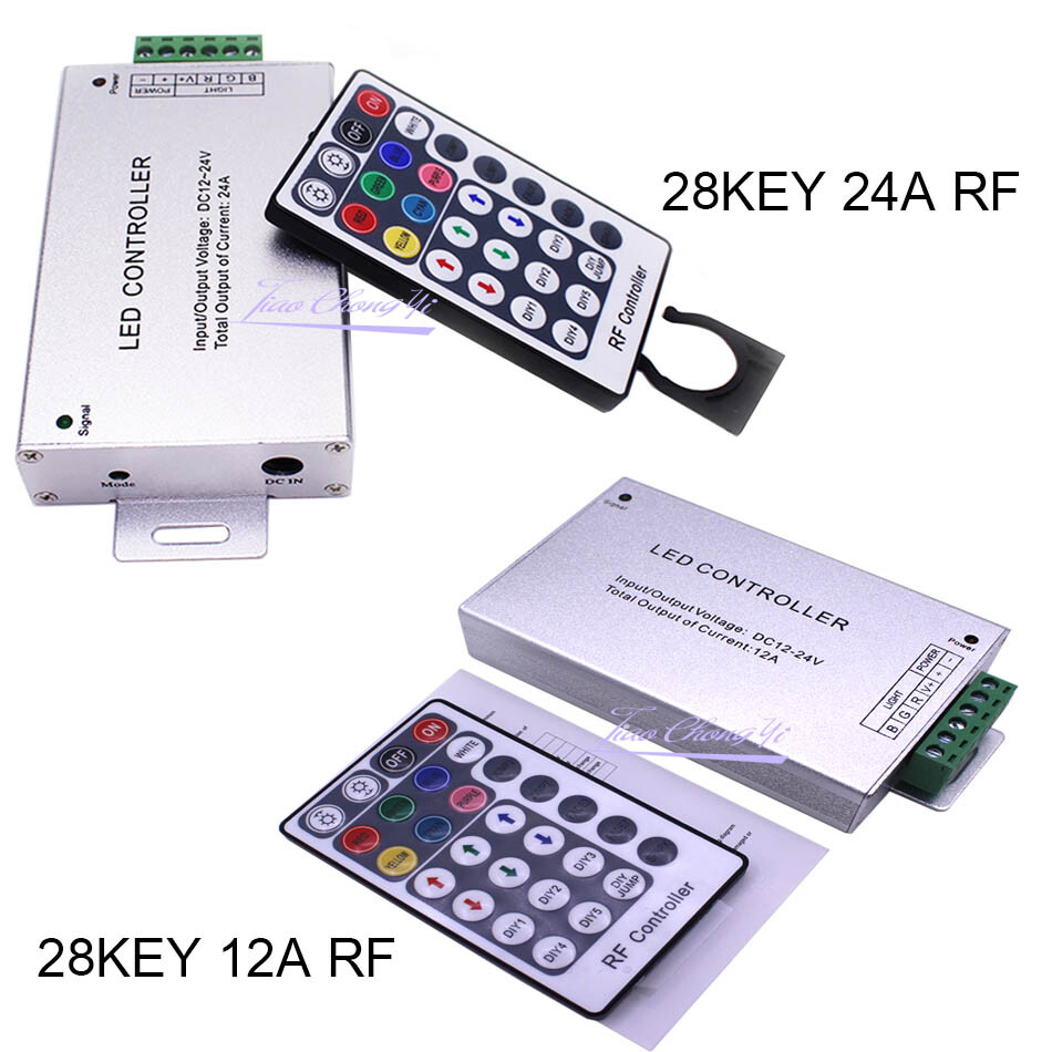 24Key 28Key 44Key IR/RF Remote Wireless RGB LED Light Controller ...