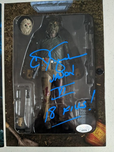 CJ GRAHAM Signed Jason Friday the 13th Part 6 NECA Box Figure JSA COA ...