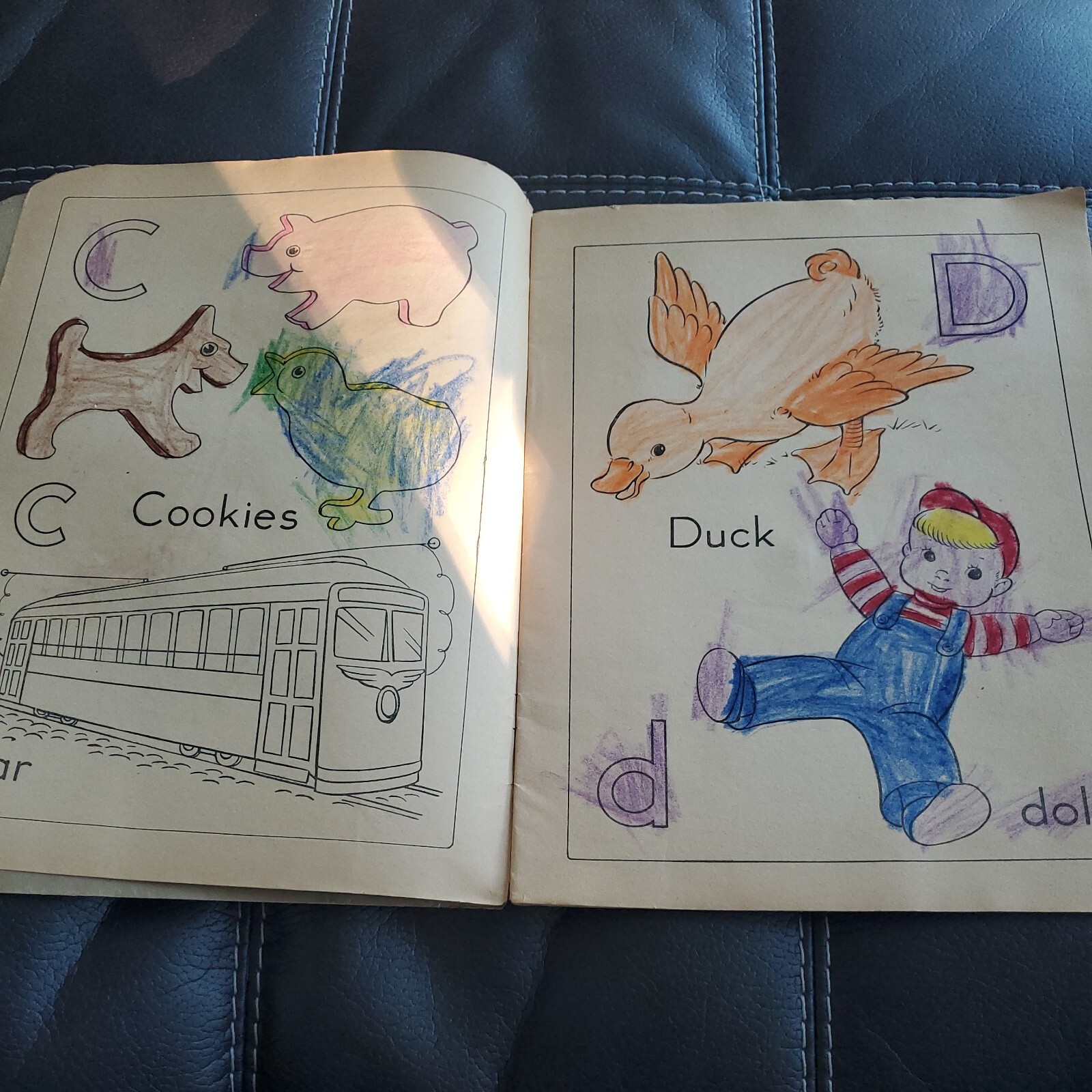 1959 ABC Color As You Learn Coloring Book Merrill Company 1585 Ages 4 ...