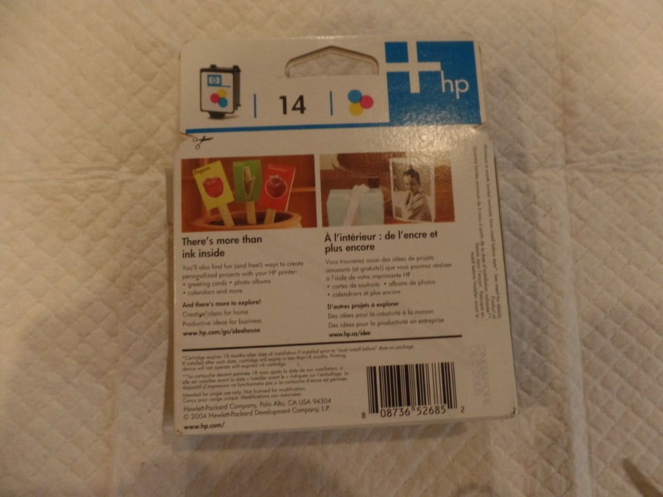 HP INVENT INK CARTRIDGE 14 TRI COLOR SEALED HEWLETT PACKARD COMPUTER ...