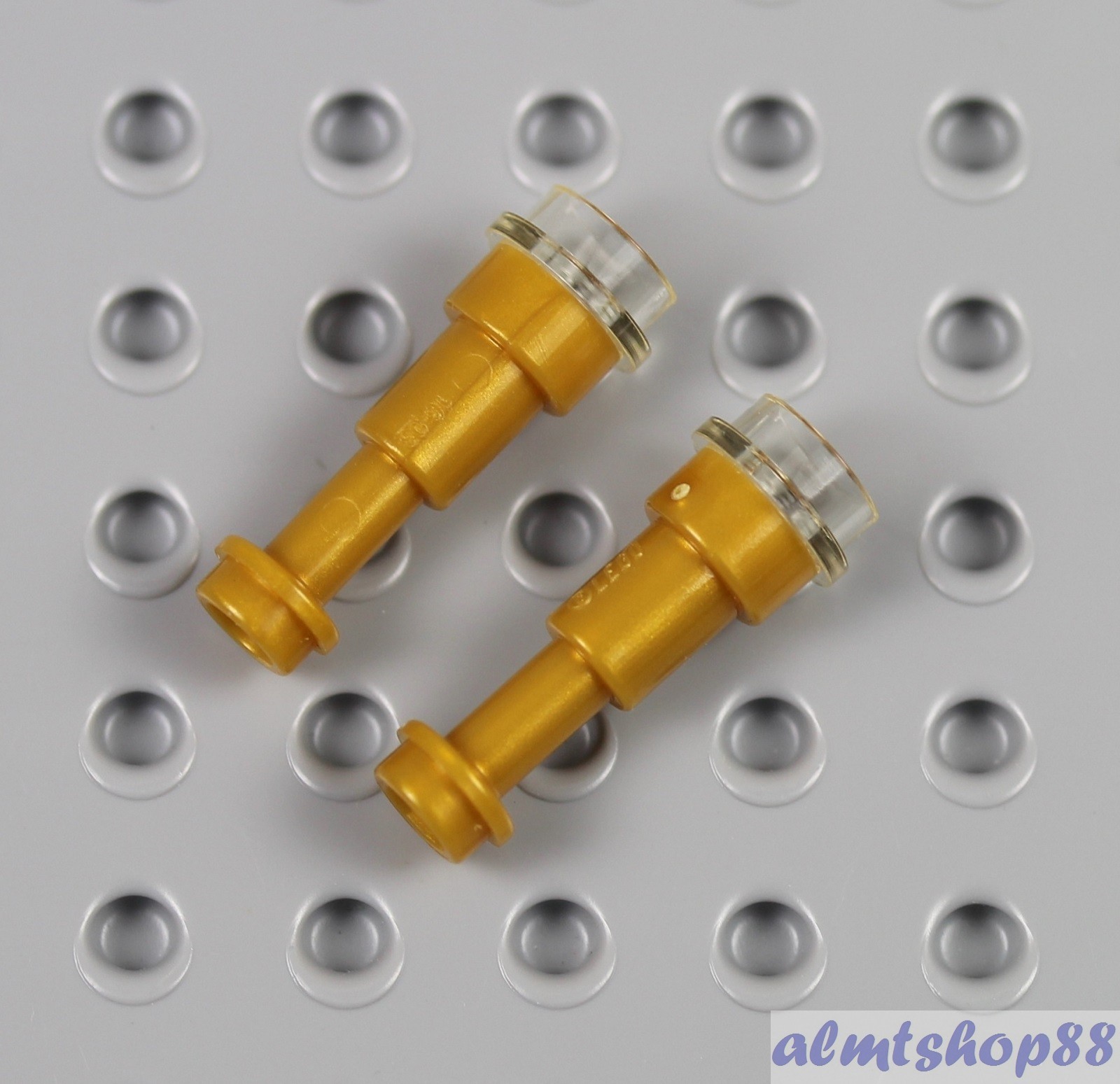 LEGO - 2x Telescope Spyglass Pearl Gold - Minifigure Tool Accessory ...