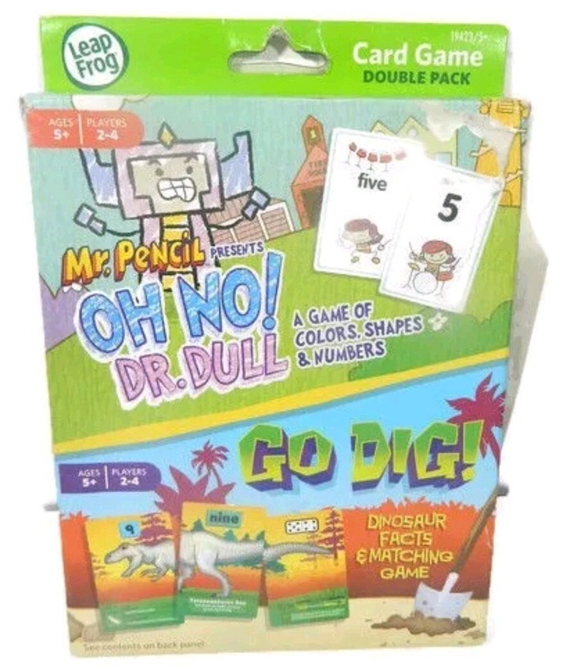 Leapfrog Mr Pencil Dr Dull Colors Shapes & Numbers/Go Dig Dinosaur ...