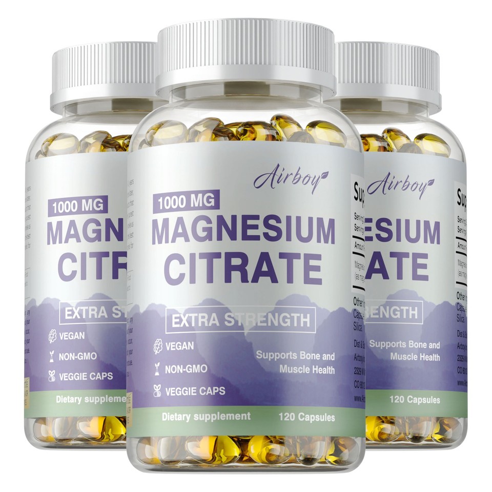 Magnesium Citrate 1000mg - Supports Digestive Health, Strong Bone ...