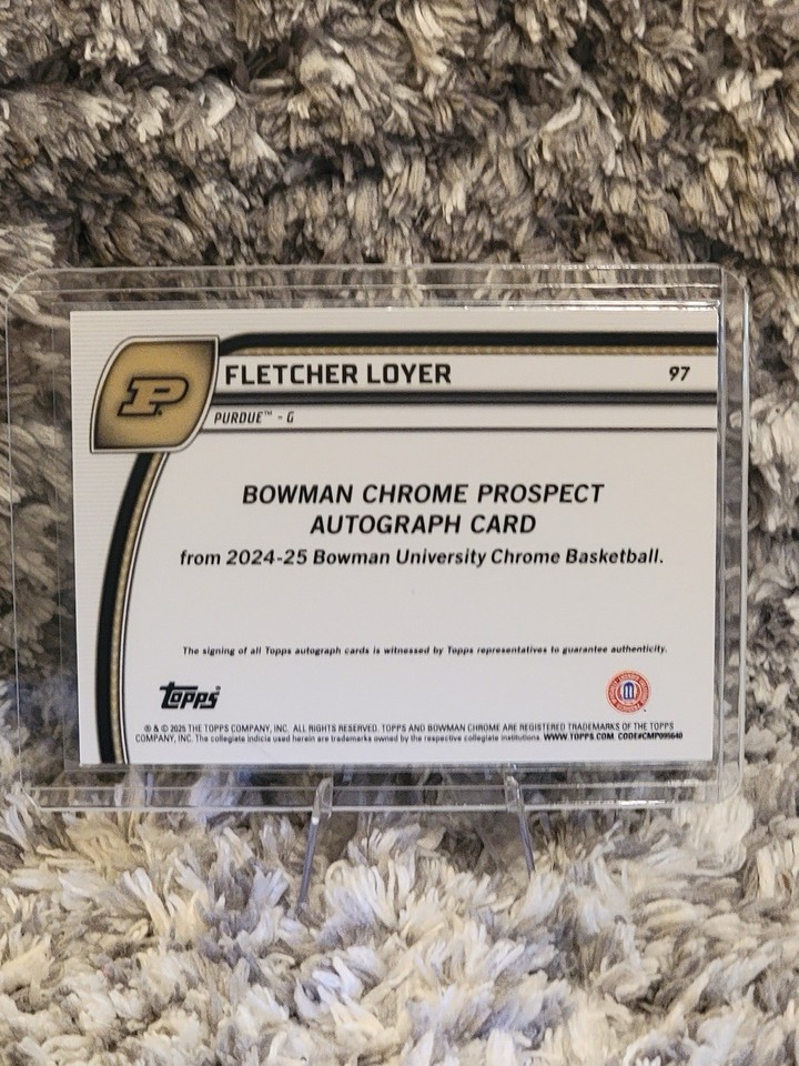 2024-25 Bowman U Chrome - Fletcher Loyer Auto Black Blue Stealth ...