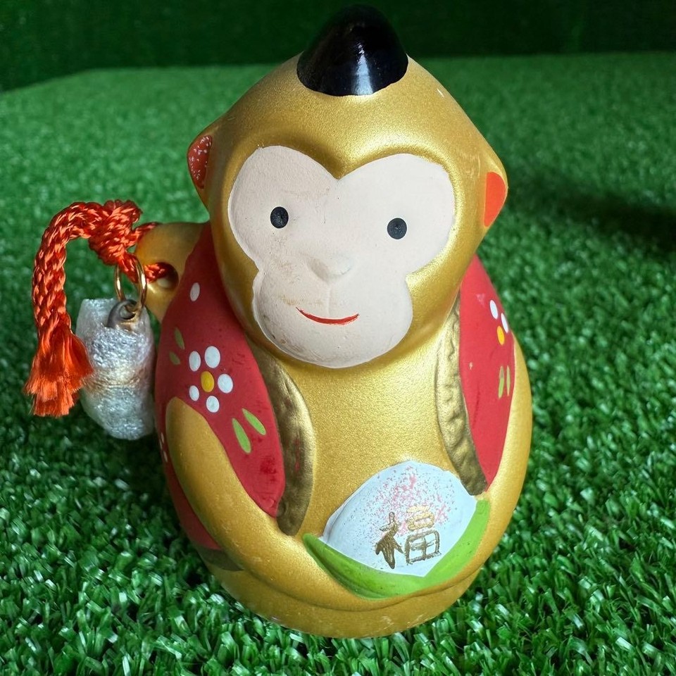 Antique Yakushigama Monkey Bell Amulet Good Luck Charm Zodiac | eBay