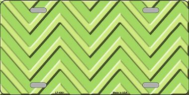 Lime Green Lighter Lime Green Chevron Metal Novelty License Plate Tag ...