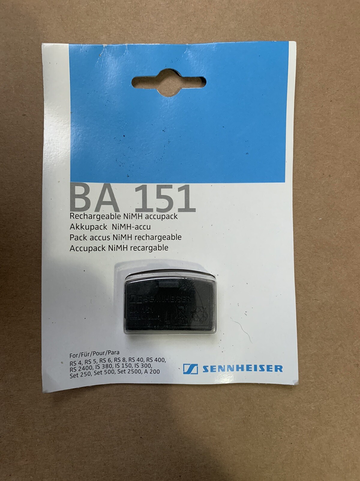 Sennheiser BA 151 rechargeable battery brand new NIMH accupack | eBay