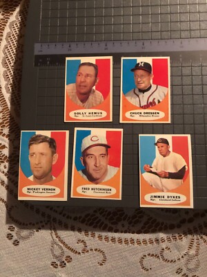 1961 TOPPS MANAGER BASEBALL CARDS LOT OF 5 | eBay