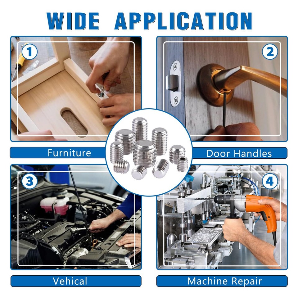 EilxMag 830pcs Set Screw Assortment Kit, Standard SAE + Metric Allen ...