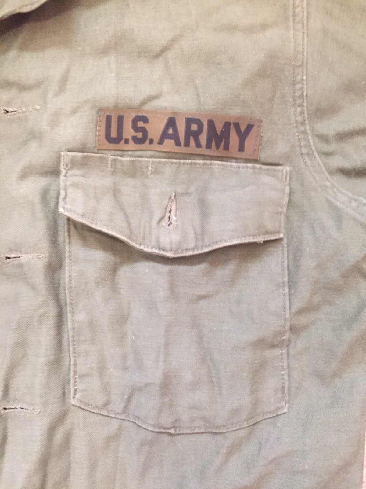 Original Vietnam USGI Shirt Man’s Cotton Sateen OG 107 Size Small (see ...